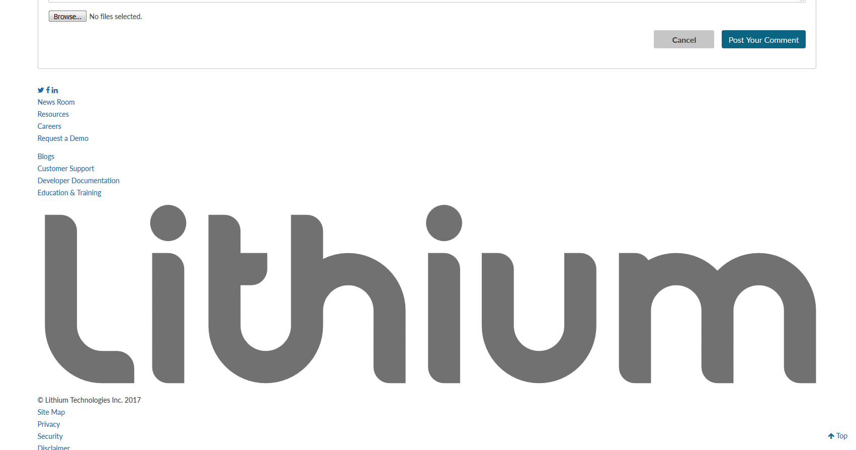 Giant Lithium logo in Case Portal footer | Atlas