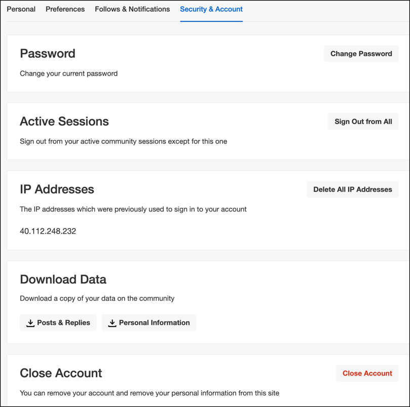 Aurora: Close your community account | Atlas