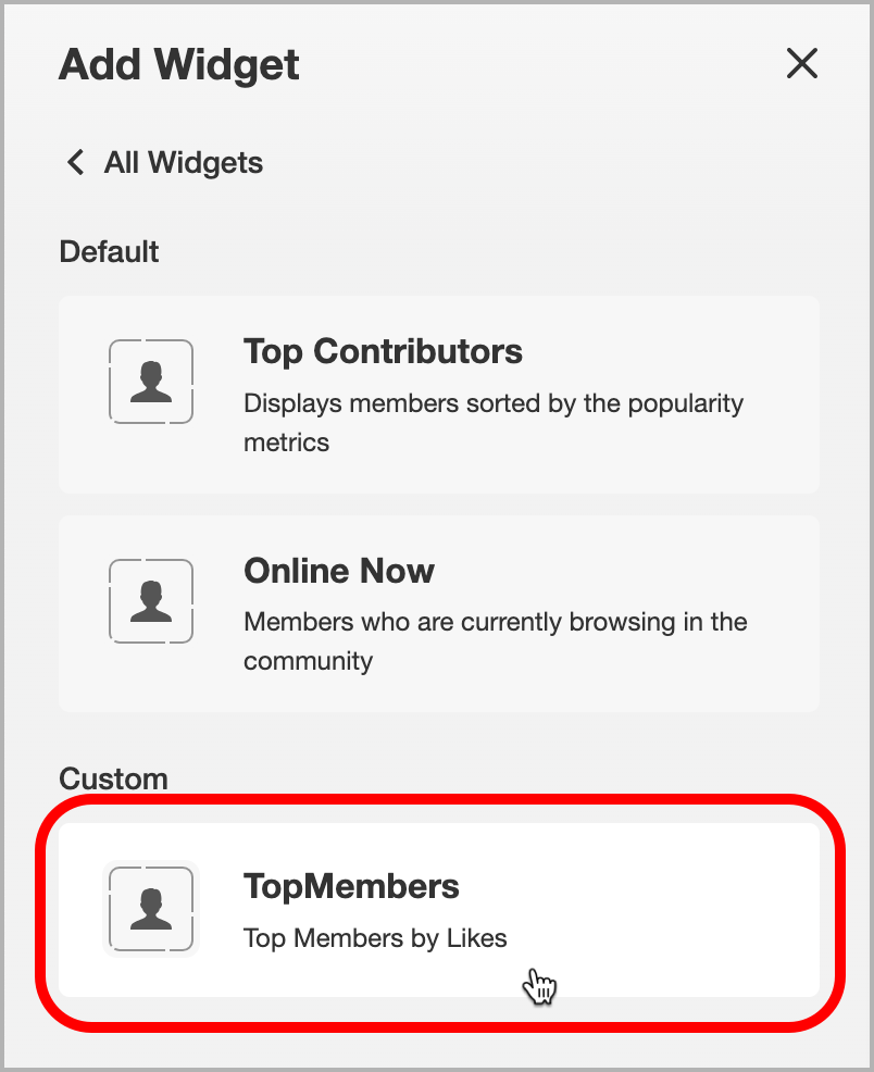 Aurora: Custom widget configuration | Atlas